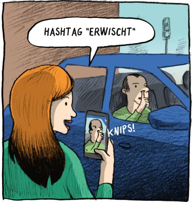 Hashtag erwischt